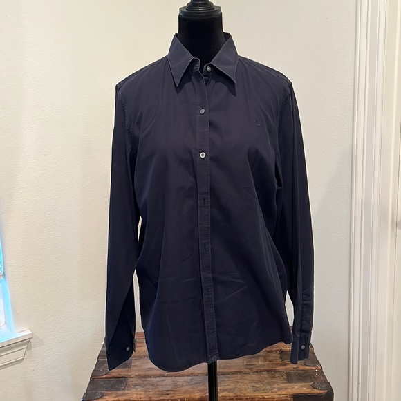 Lauren Ralph Lauren | Tops | Lauren Ralph Lauren Dark Navy Blouse ...